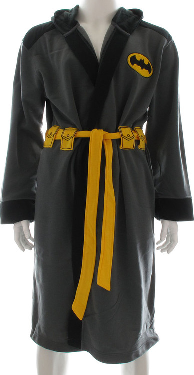 Batman Gray Costume Hooded Fleece Robe