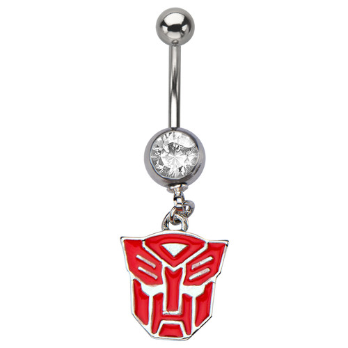 Transformers Autobot Gem Dangle Belly Ring