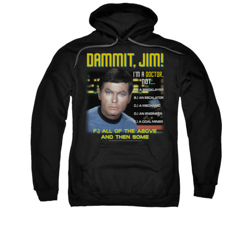 Star Trek Dammit Jim Pullover Hoodie