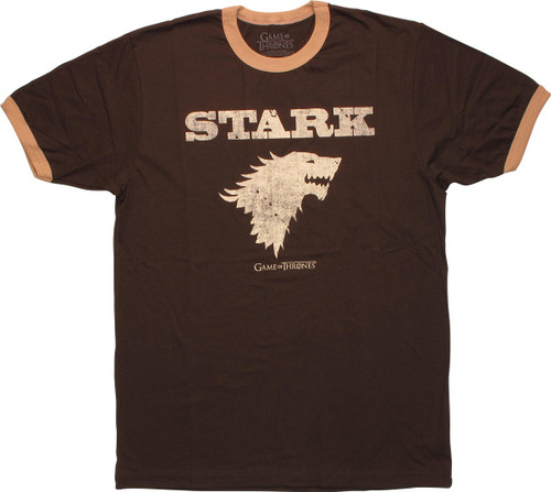 Game of Thrones Stark Insignia Ringer T-Shirt