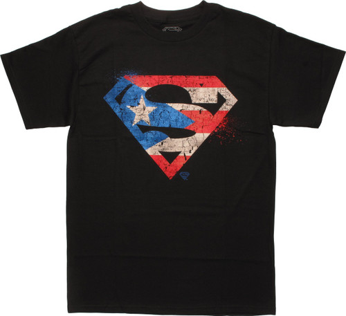 Superman Distressed Flag Logo T-Shirt