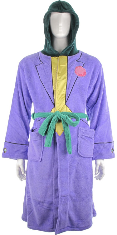 Joker Suit Hooded Fleece Robe