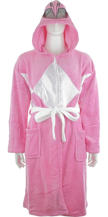 Power Rangers Pink Ranger Mesh Masked Hooded Robe