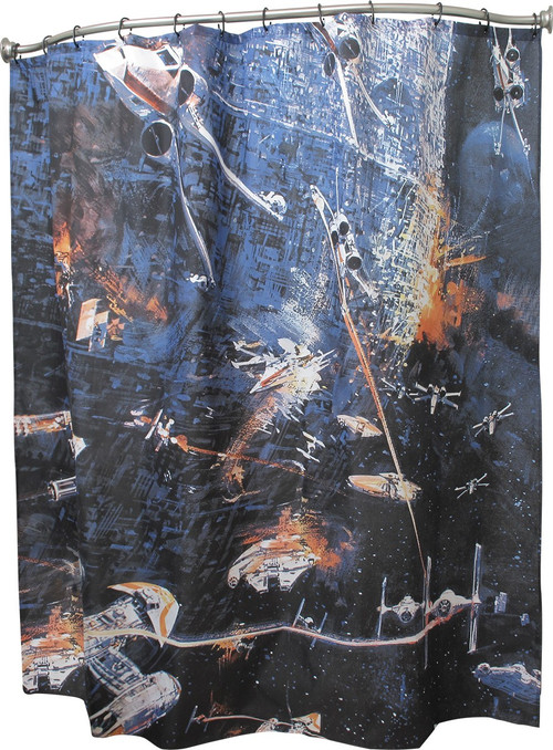 Star Wars Death Star Battle Scene Shower Curtain