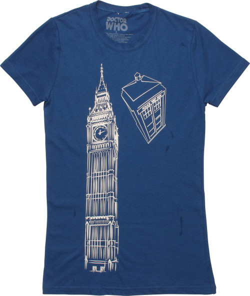 Doctor Who Big Ben and Tardis Juniors T-Shirt