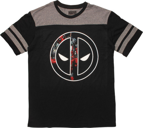 Deadpool Stance In Logo Jersey Shirt
