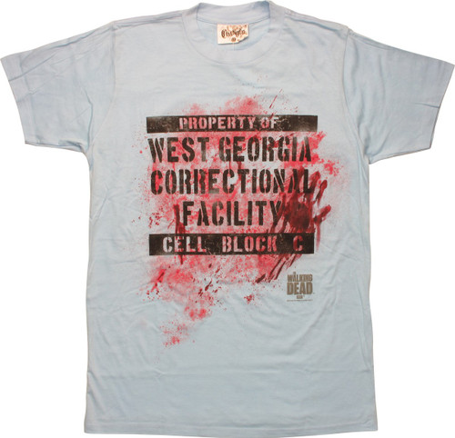 Walking Dead Bloody Cell Block C Sheer T-Shirt