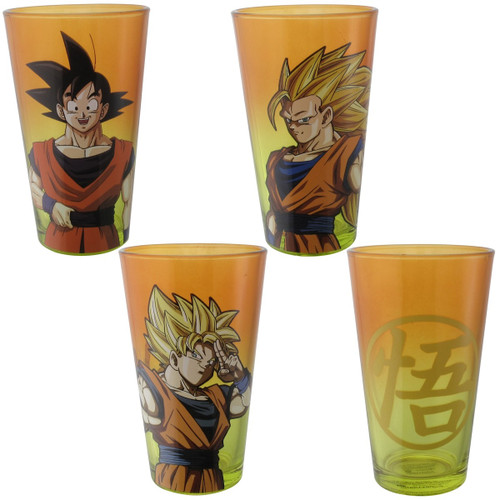 Dragon Ball Z Goku Versions 4 Pint Glass Set