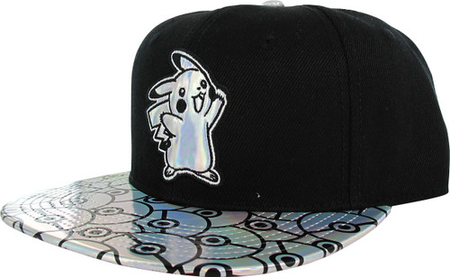 Pokemon Iridescent Pikachu Poke Balls Snapback Hat