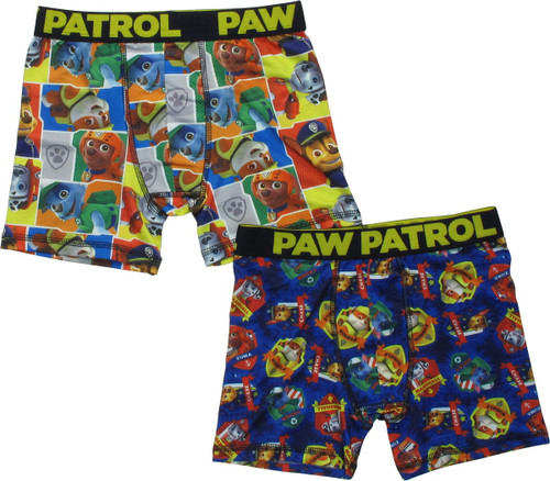 Paw Patrol Pups and Names 2 Pack Boys Boxer Briefs