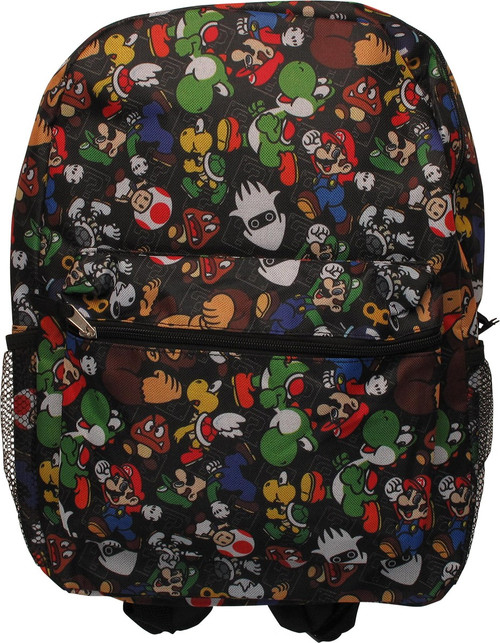 Super Mario Heroic Cast All Over Print Backpack