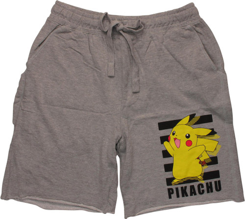 Pokemon Pikachu Cut Offs Sweat Gray Shorts