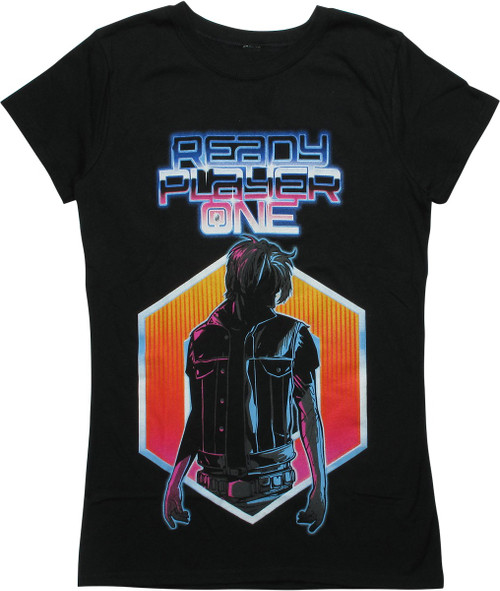 Ready Player One Logo Figure Juniors T-Shirt