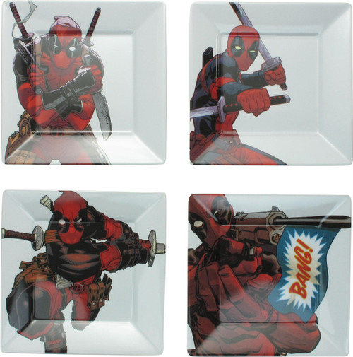 Deadpool Poses Melamine 4 Plate Set