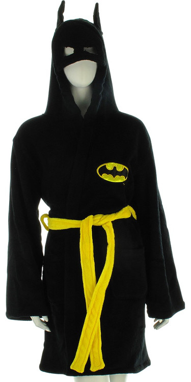 Batman Batgirl Hooded Mask Fleece Juniors Robe