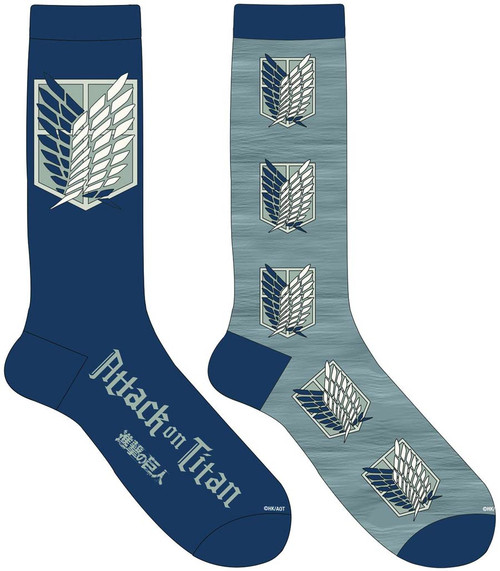 Attack On Titan Scout 2Pk Crew Socks