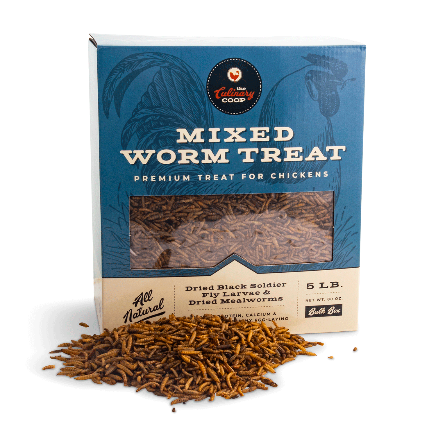 Dried Mixed Worm Treat Bulk Box - Chickens
