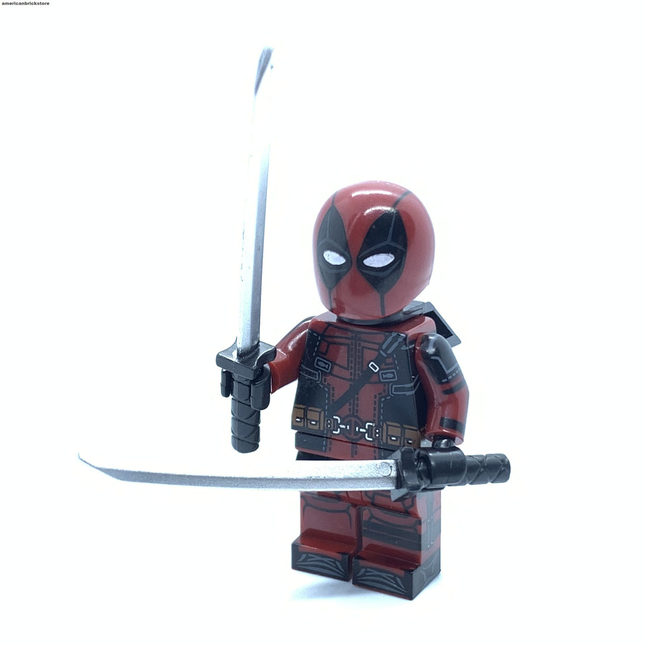 Deadpool Minifigure Marvel Superhero with Katanas - AmericanBrickStore