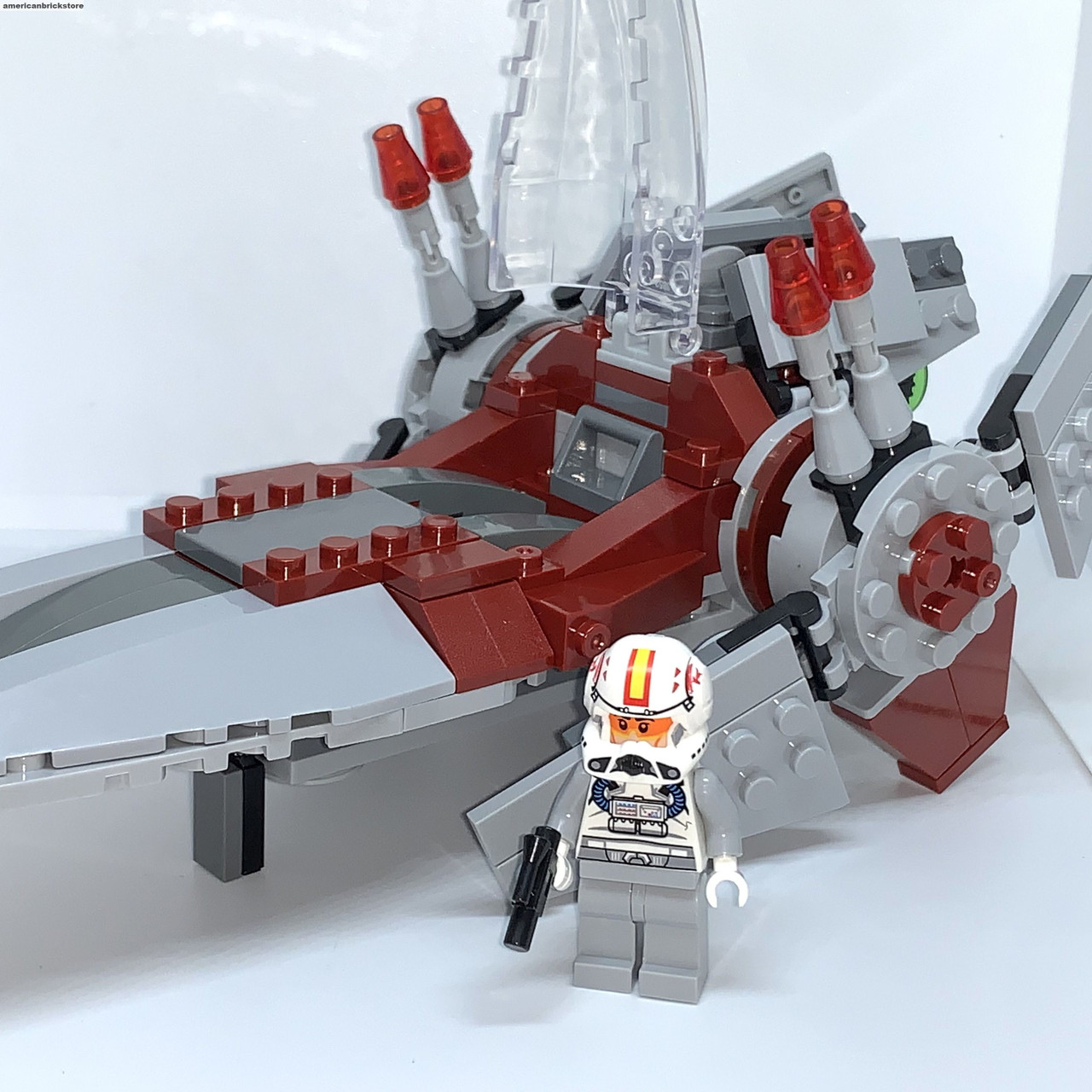 Republic V-Wing Clone Starfighter Star Wars Building Set with Clone ...