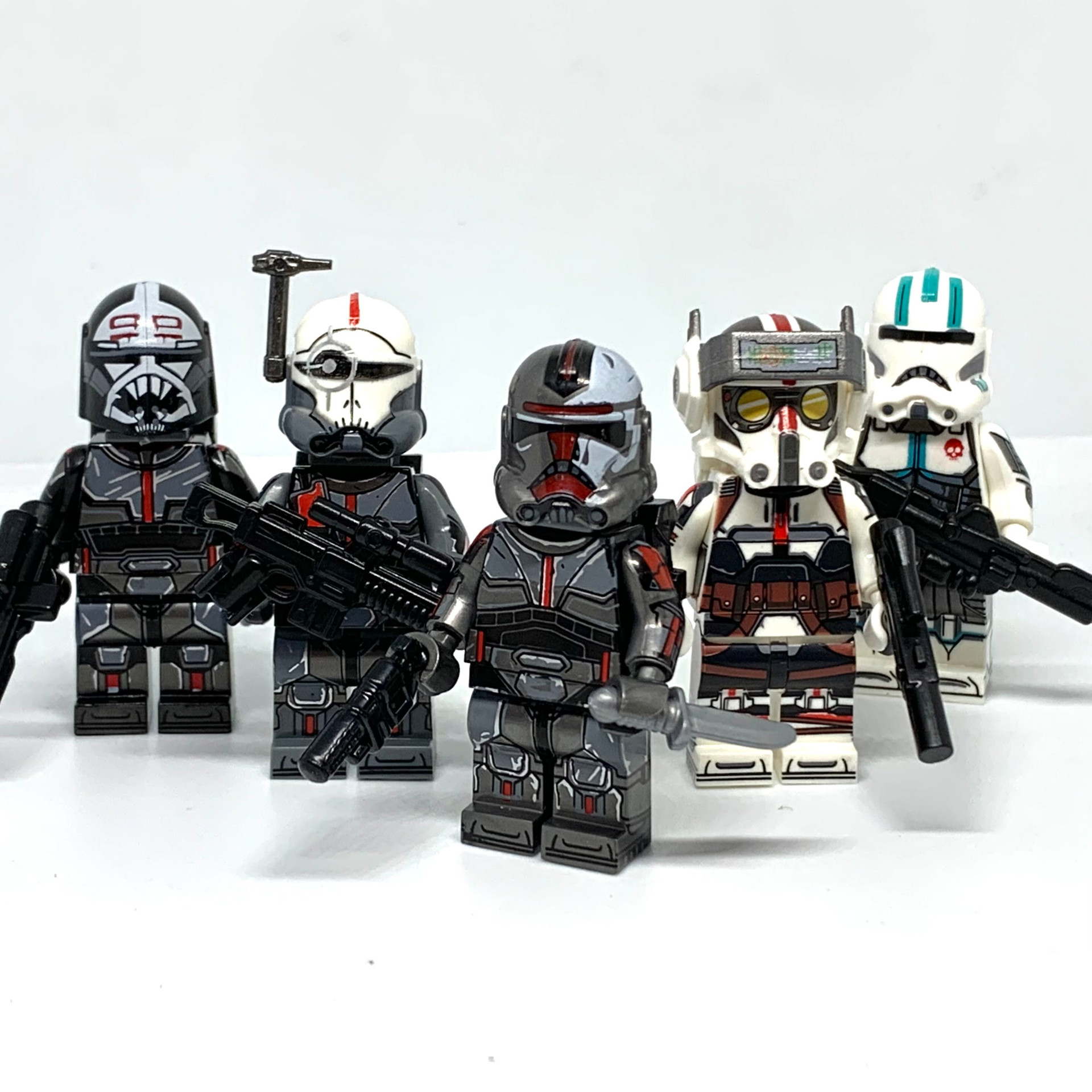 The Bad Batch Minifigure Set Star Wars Tech Crosshair Wrecker Echo ...