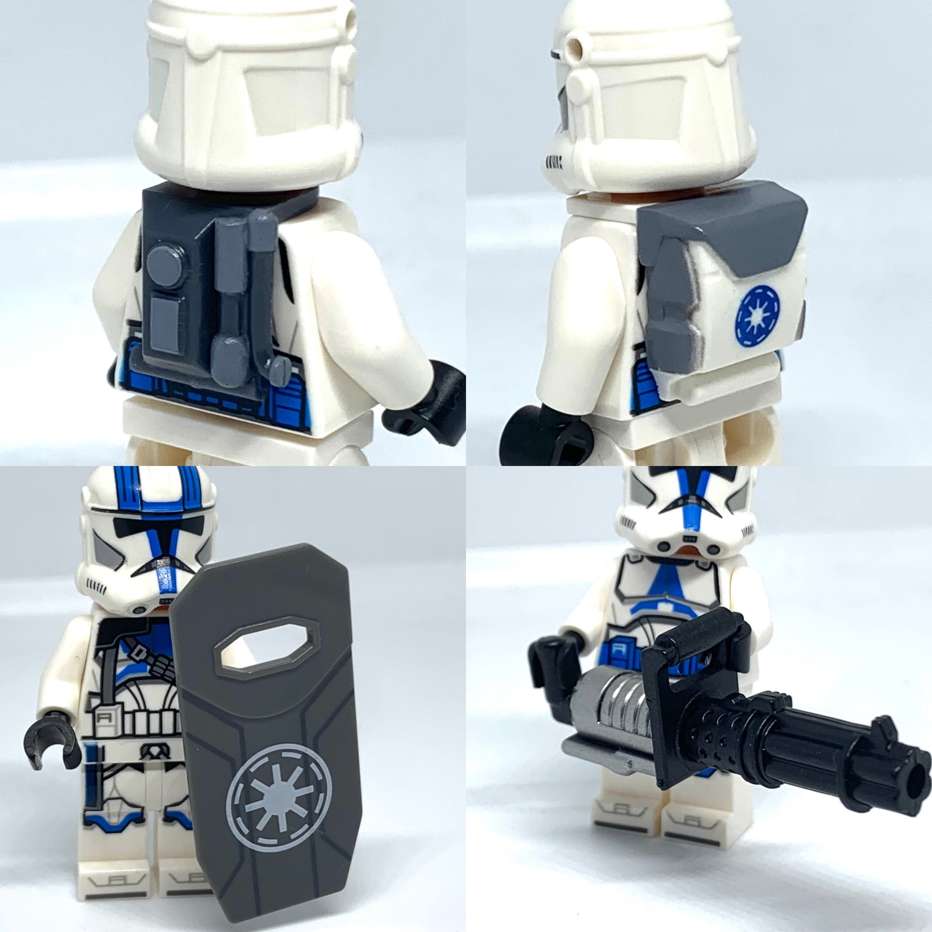 Clone Trooper Backpacks, Shields, Blasters, Clone Minifigure Upgrades