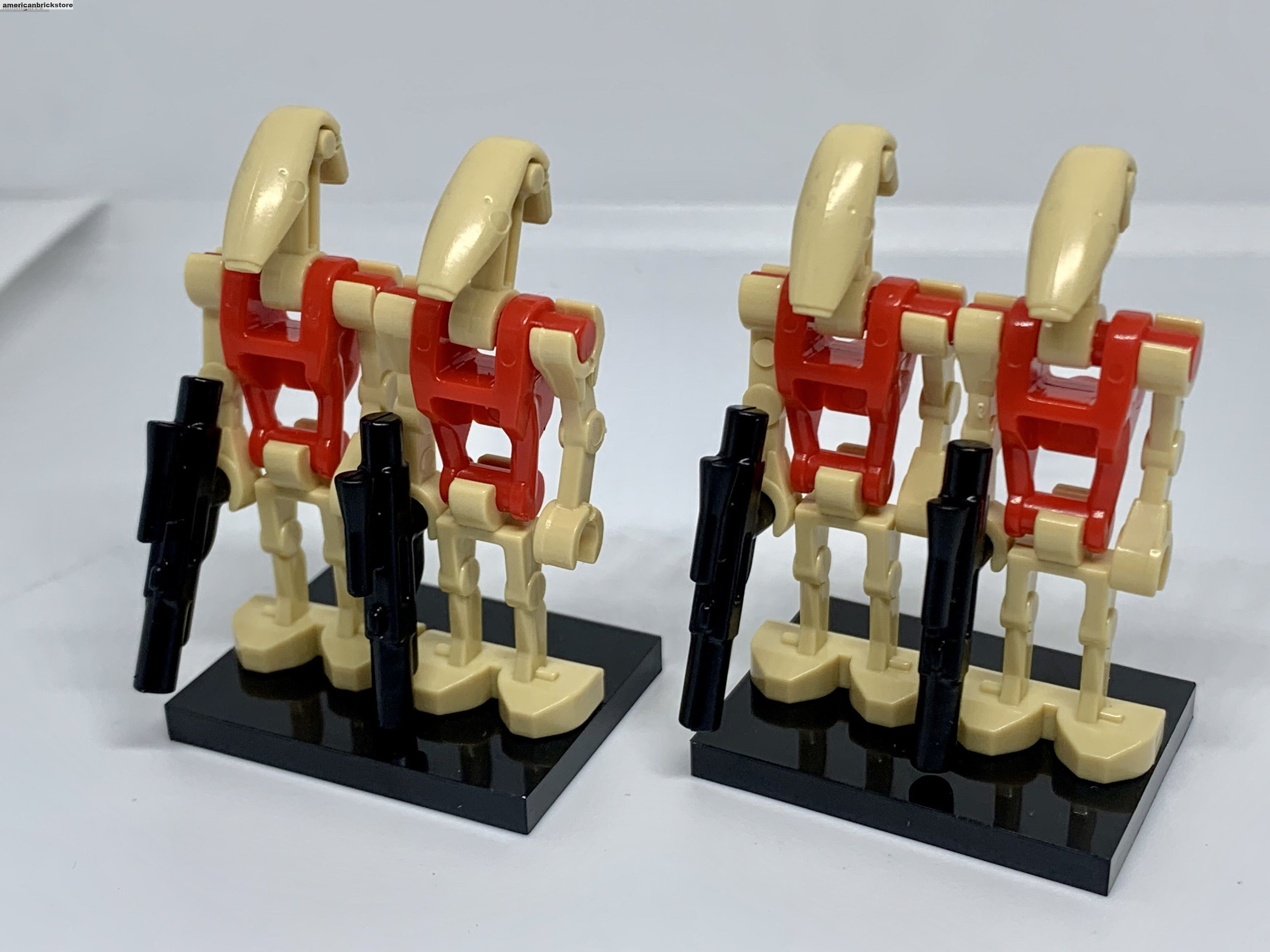 Red Security Battle Droid Minifigures Star Wars B1 Battle Droids ...