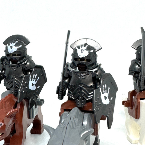 Uruk-Hai on Warg Mounts Lord of the Rings Minifigures Wolf Orcs