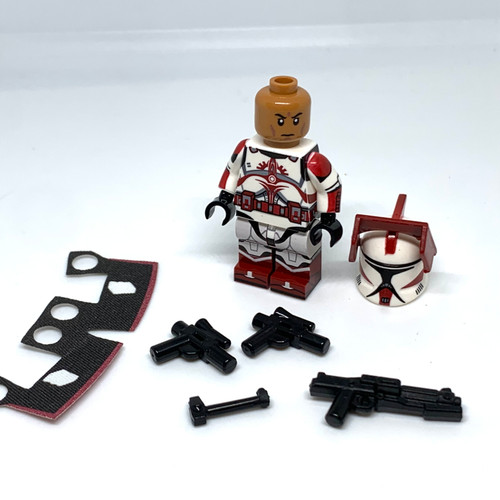 Clone Commander Minifigure Set - Captain Rex Commanders Fox Wolffe Cody ...