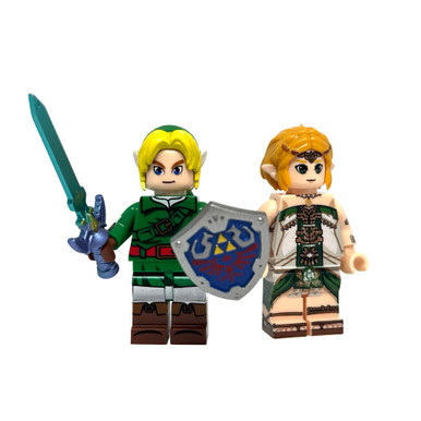 Zelda and Link Minifigures Legend of Zelda
