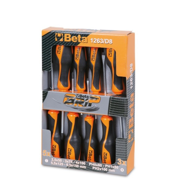 Beta Tools - Set of 10 Grip Screwdrivers