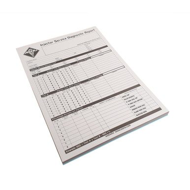 Injector Service Report Pad