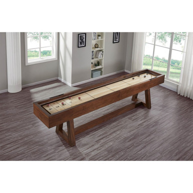HB Home Aiden 12' Shuffleboard Table, Coffee