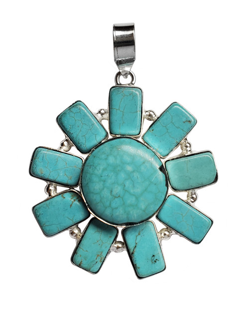 Turquoise Sun Daisy Pendant - VibesUP