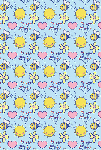 Sunny Bees Tape (seamless)