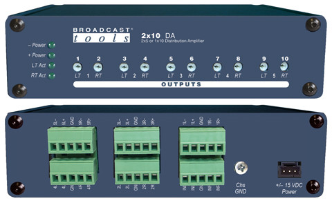 Broadcast Tools 2x10 DA Stereo Distribution Amplifier - Broadcasters ...