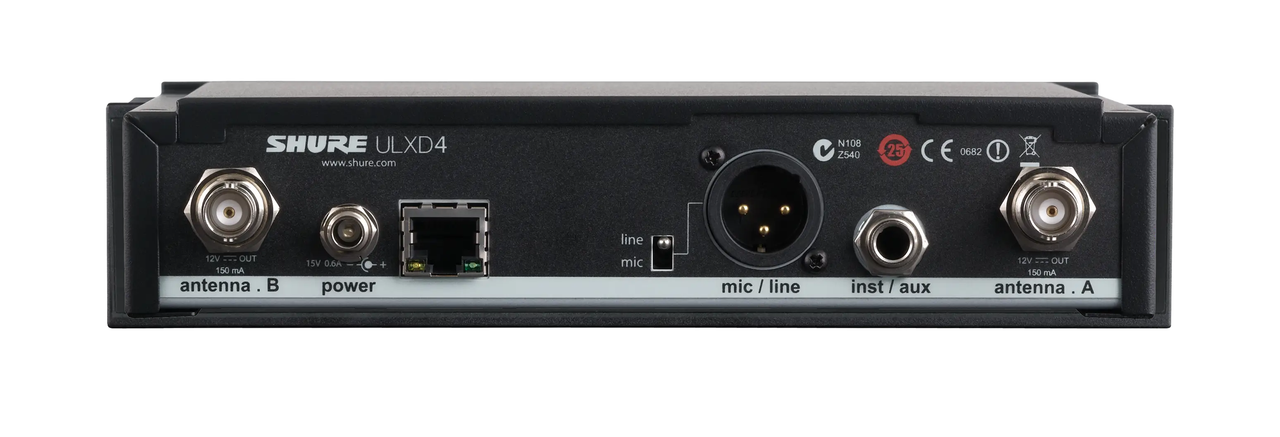 Shure ULXD4 Digital Wireless Receiver, H50 537 to 598 MHz