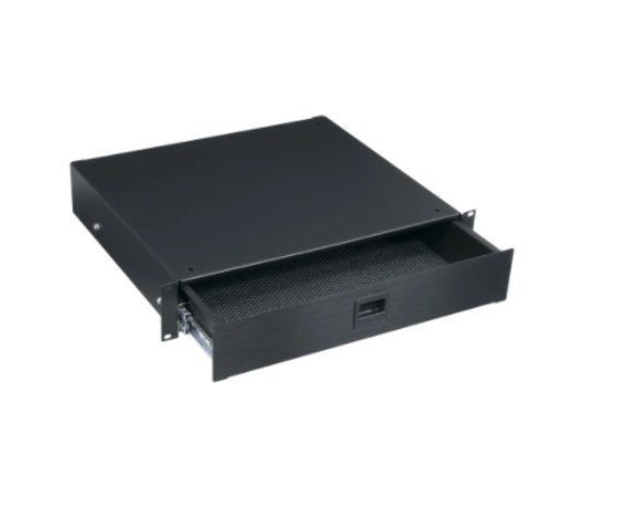 Middle Atlantic D2, 2RU Rack Drawer, Black Brushed & Anodized