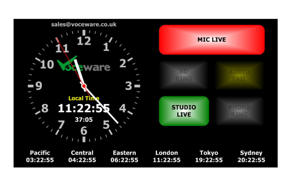 Voceware VCS1 VClock, Standard Edition Software, Analog & Digital Clock ...