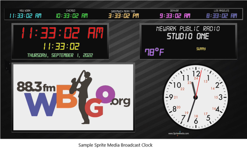 Sprite Broadcast Clock
