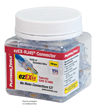 Platinum Tools 100010B EZ-RJ45® CAT6 Connectors (100 pcs)