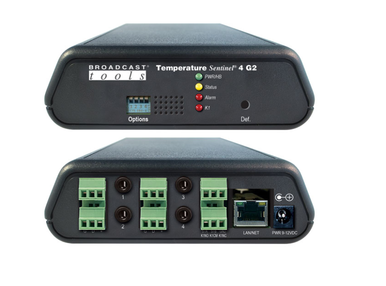 Broadcast Tools Temperature Sentinel 4 G2, 4 Channel Temperature Monitor