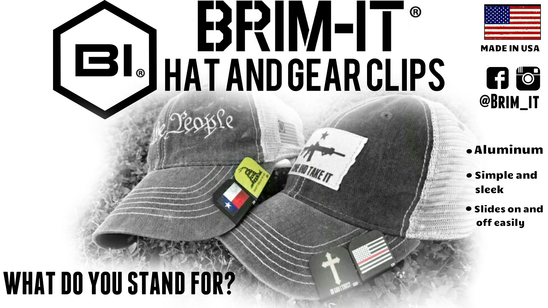 Brim-it hat clips