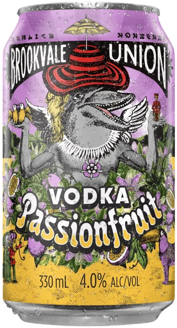 Brookvale Union Vodka Passionfruit 24 x 330ml Cans