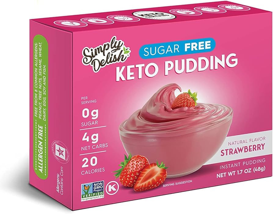 Simply Delish - Natural Strawberry Instant Pudding 48g