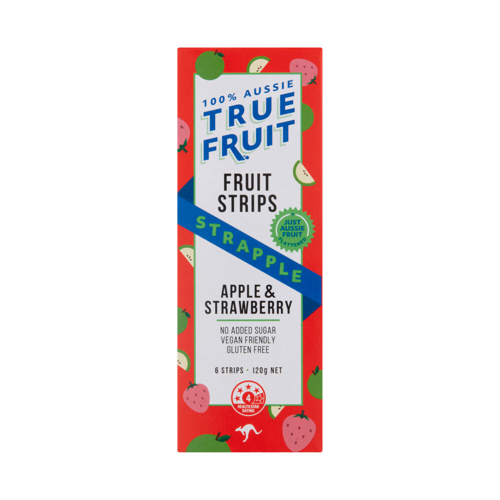 True Fruit - Apple & Strawberry Fruit Strap 6x20g