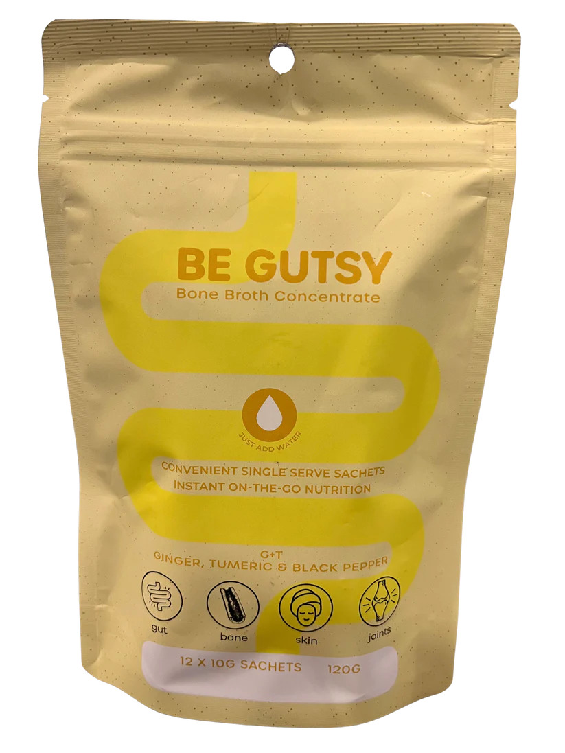 Be Gutsy - Bone Broth Concentrate Ginger & Turmeric 12x10gm Sachets