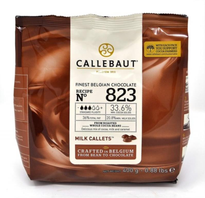Callebaut - No. 823 Milk Chocolate Drops (Callets) 33.6% 400g