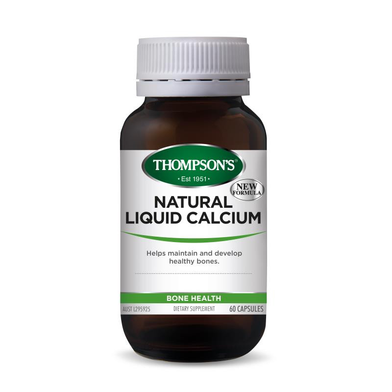Natural Liquid Calcium 60 Capsules - Moses and Co. Market Wholefoods