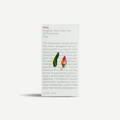 Love Tea Pitta Tea x 20 Pyramids (20 x 50g Tea Bags)
