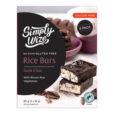 Simply Wize - Gluten Free Rice Bar (Dark Choc) 90g